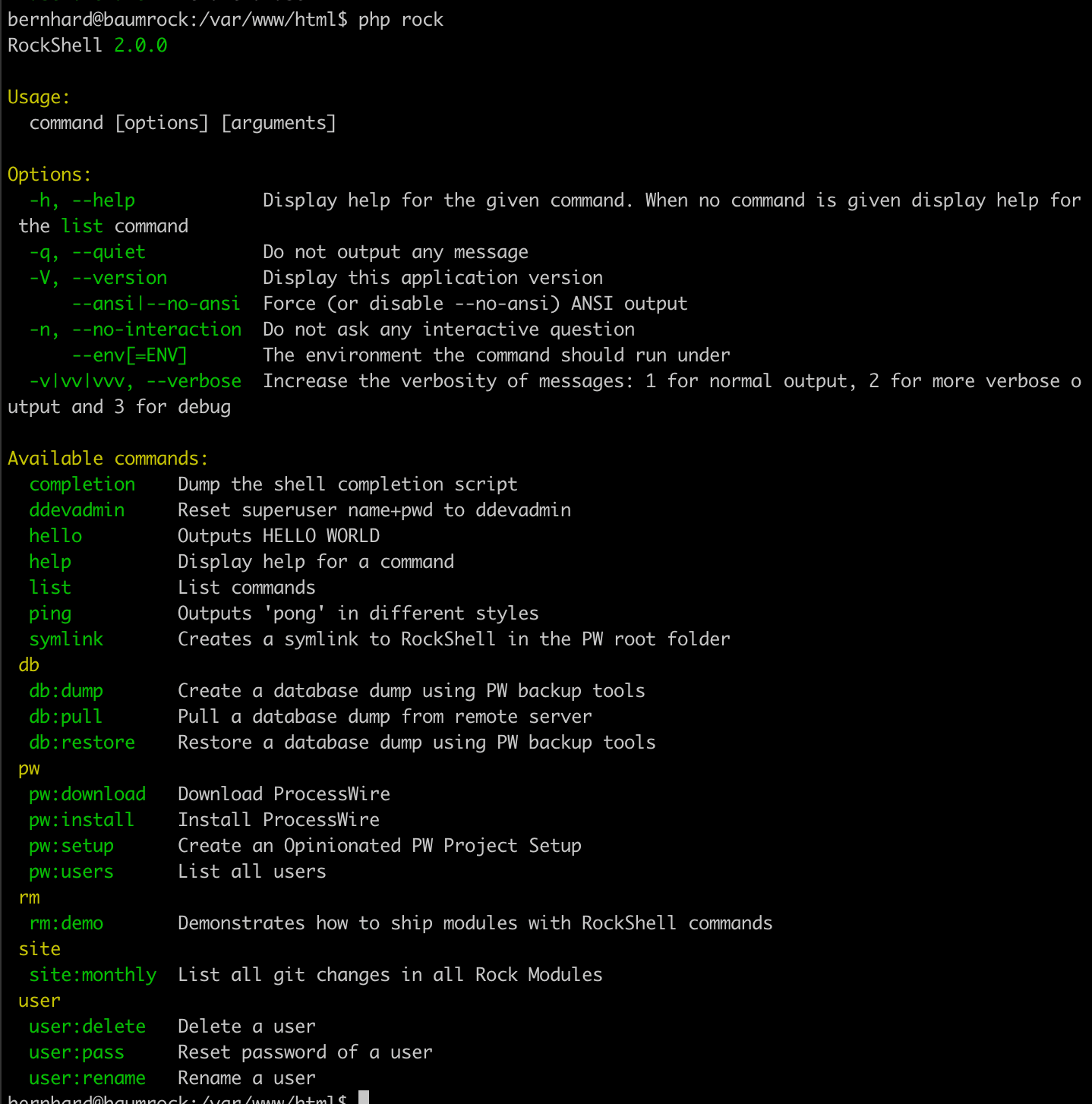 RockShell - Installation